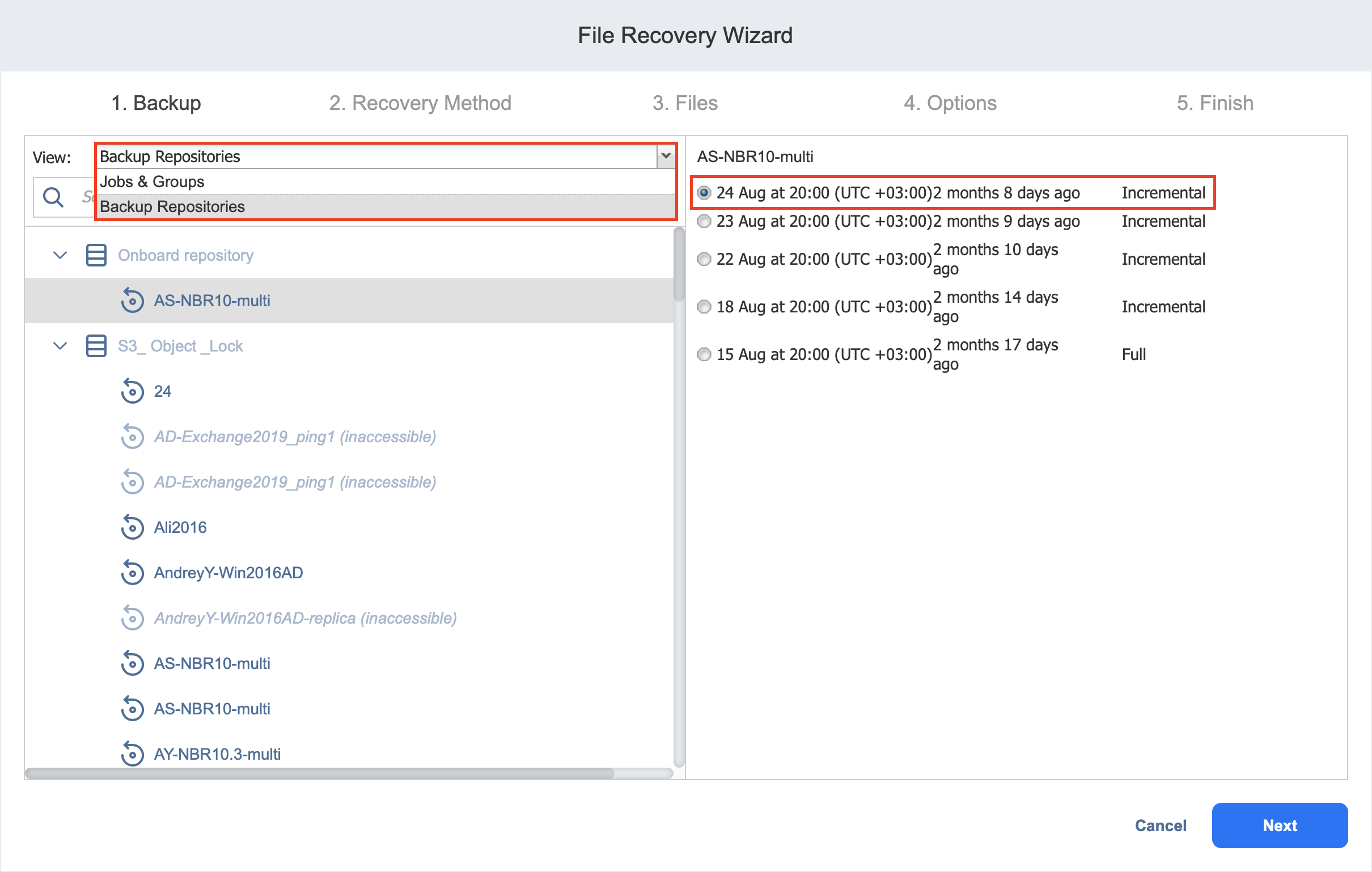 File Recovery Wizard: Backup