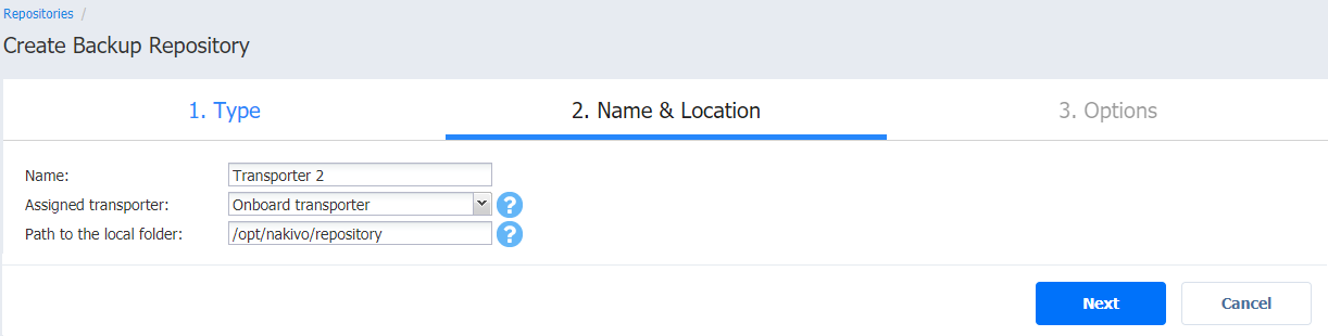 Local Backup Repository