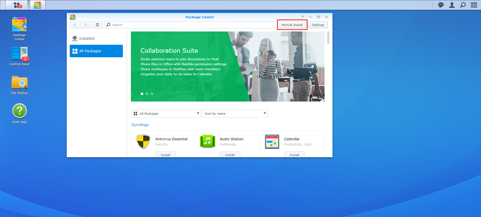 Installing on Synology NAS Manually